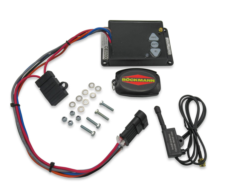 Radio remote control retrofit kit for tipper