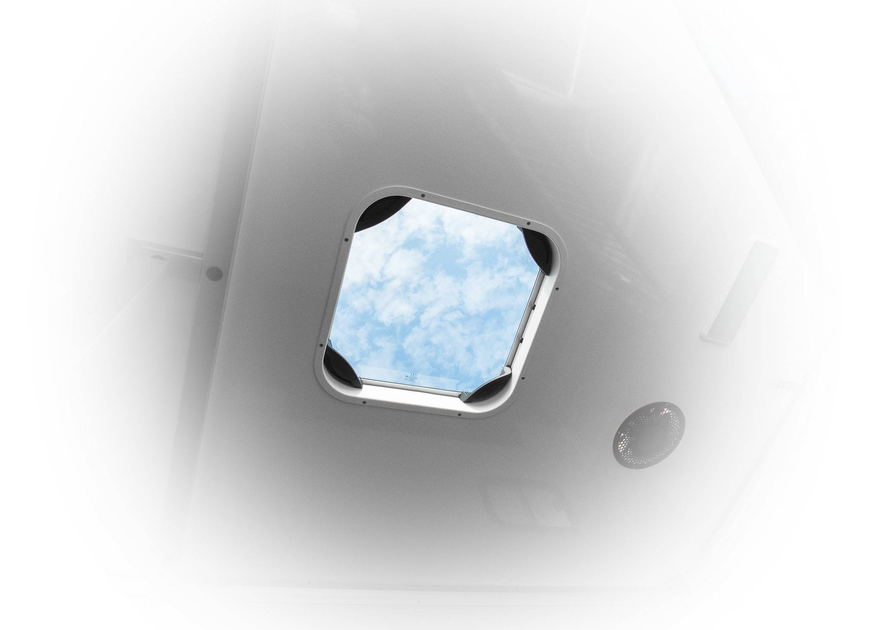 Roof skylight, big version, incl. closing support